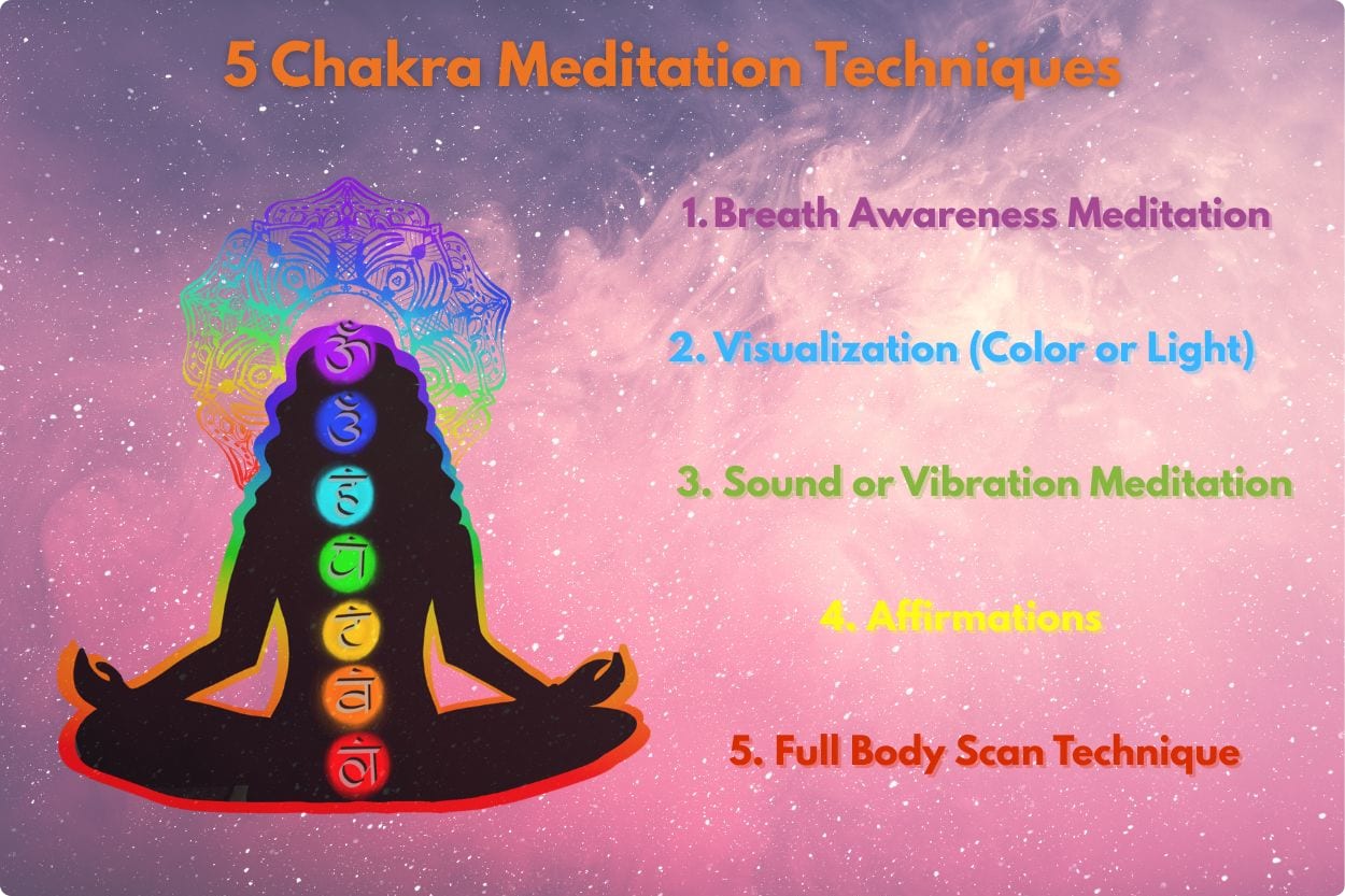 5 Chakra Meditation Techniques to Balance Your Energy Centers: Complete ...